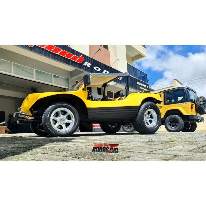 JOGO DE RODA GAUCHA / ARO 14X6 E 15X8 4X130 BUGGY -Prata Diamantada-4x130